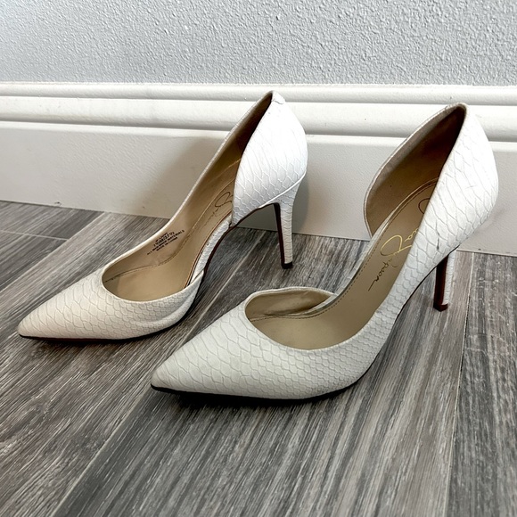 Jessica Simpson | Shoes | Jessica Simpson Shoes Faux Snakeskin White ...